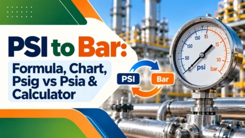 PSI to Bar: Formula, Chart, Psig vs Psia & Calculator